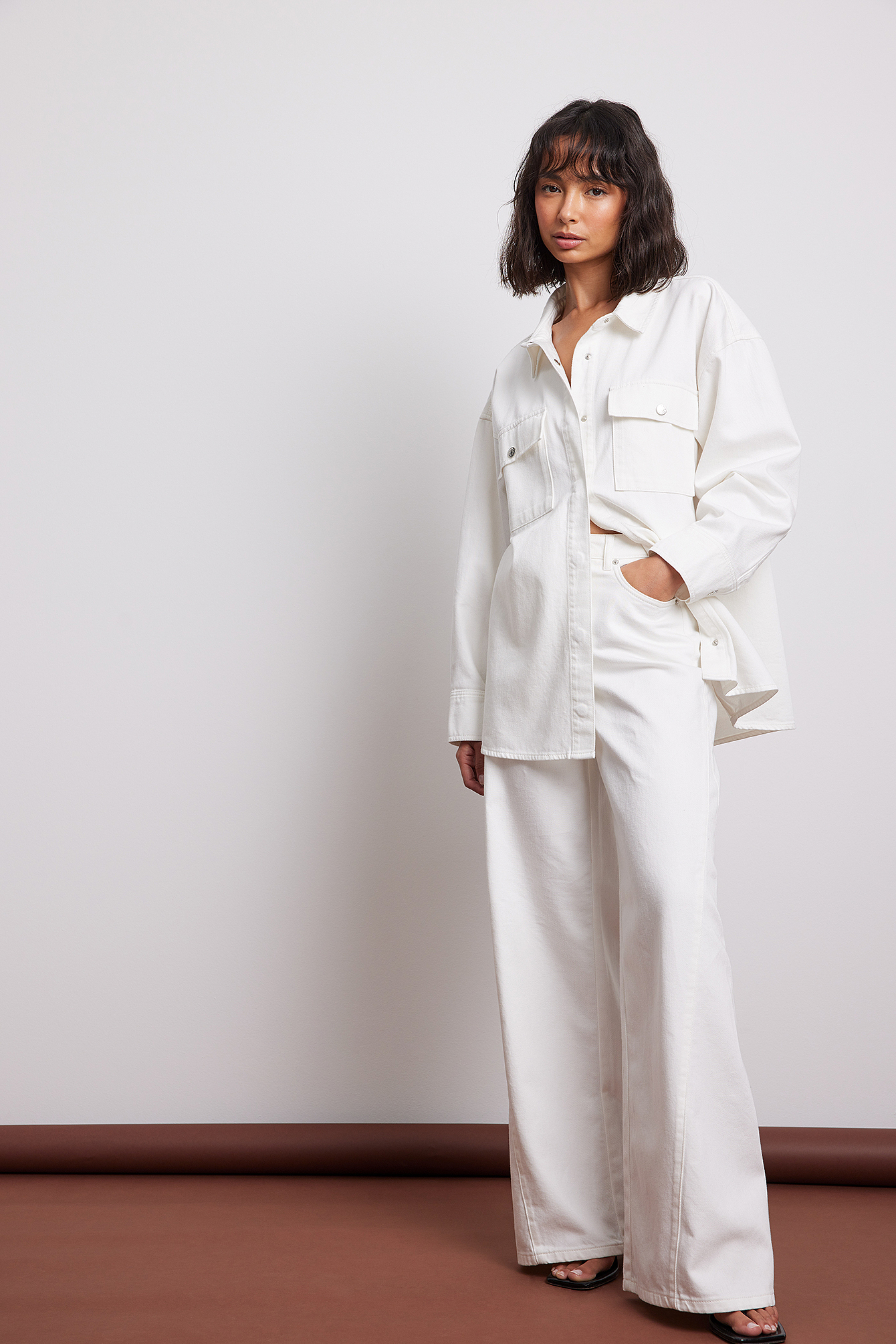 Extra Wide Leg Denim Offwhite | NA-KD